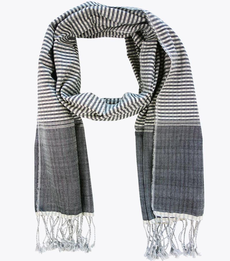 Krama black Ink - Traditional khmer krama scarf