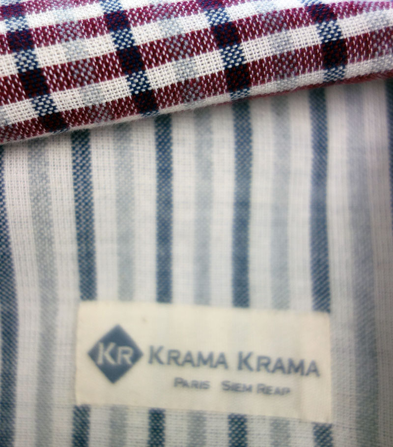 Krama red Burgundy - From Cambodia handmade
