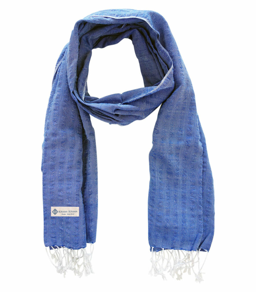 Krama blue, handwoven in Cambodia